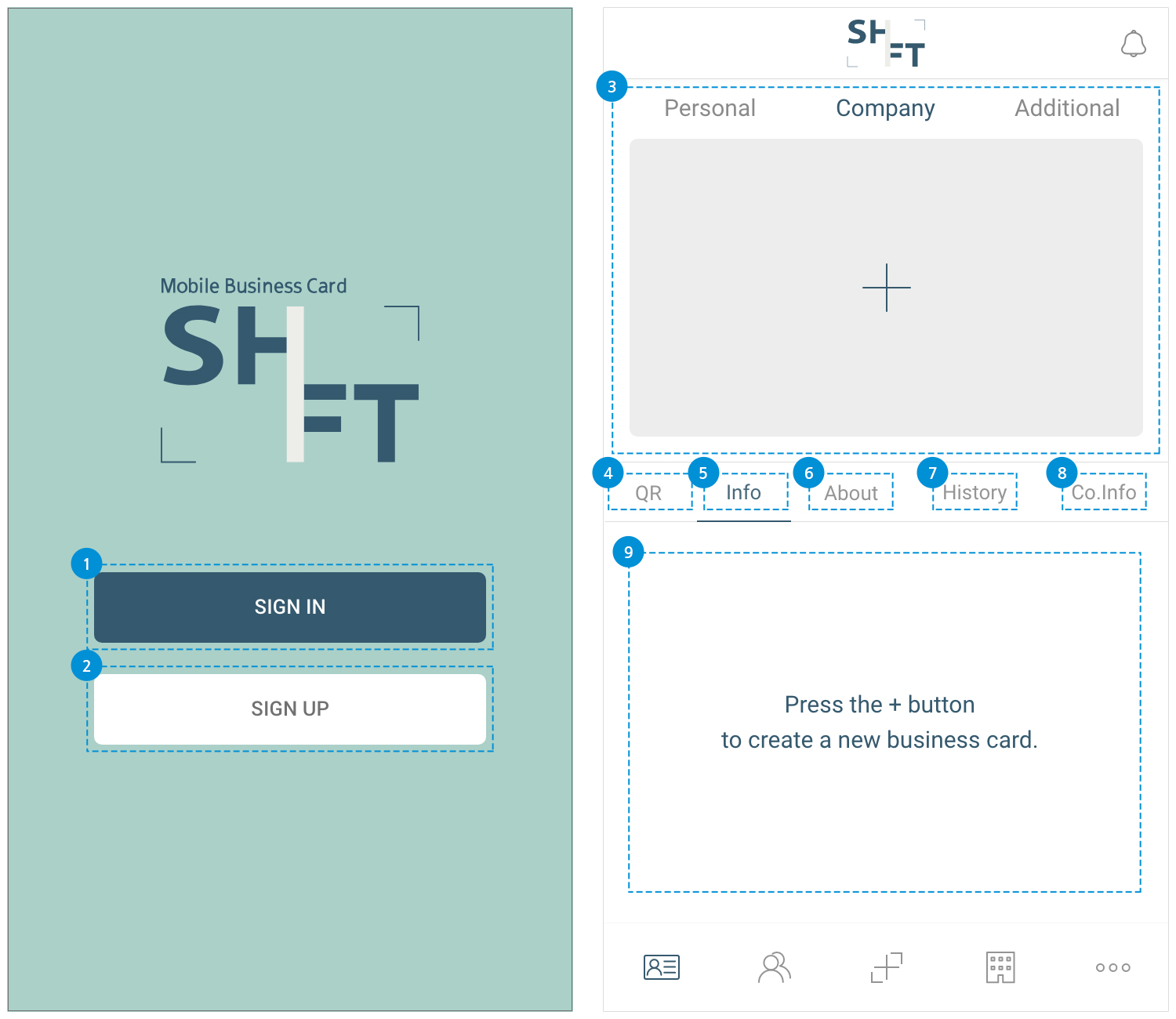 Mobile Business Card SHIFT